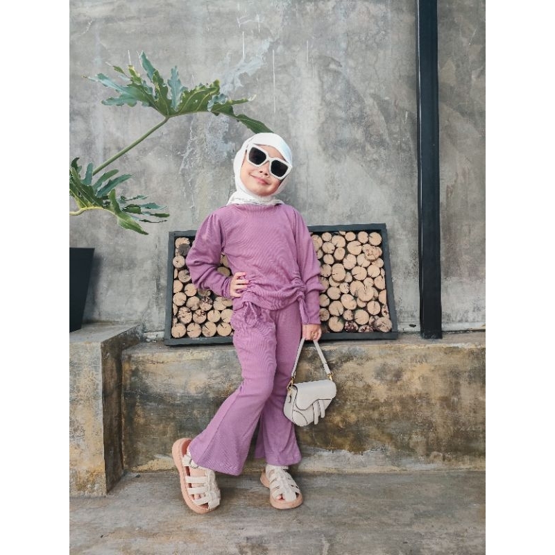 Jual 2-6 Tahun One Set MOIRA Katun Rib Kmit Premium Setelan Anak ...