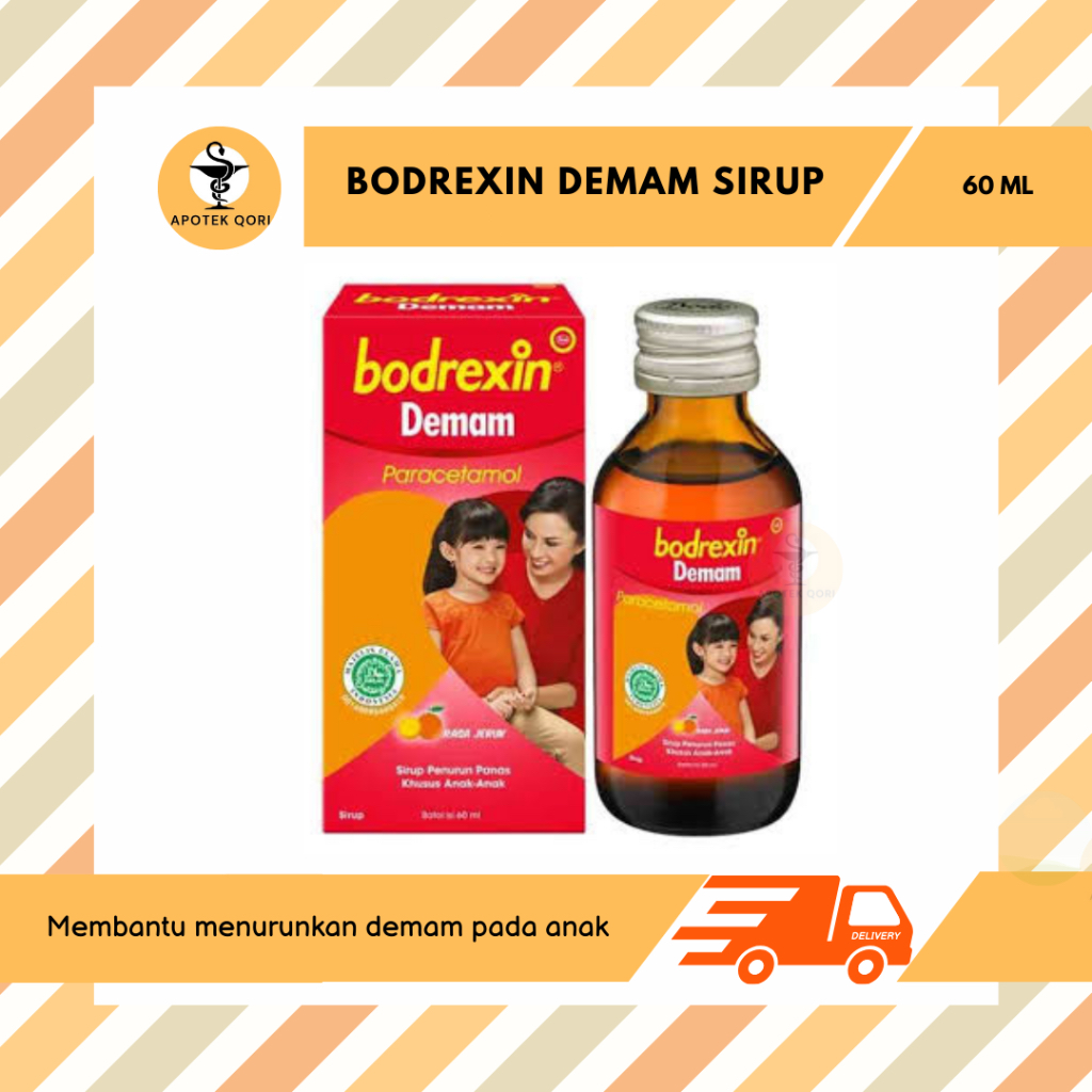 Jual BODREXIN DEMAM SIRUP 60 ML RASA JERUK/MEREDAKAN DEMAM ANAK ...