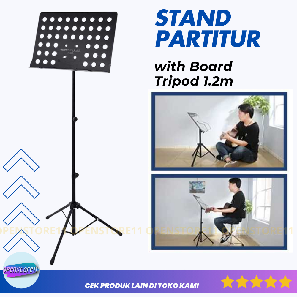 Jual Stand Partitur Tripod Sheet Music Lagu Chord | Shopee Indonesia
