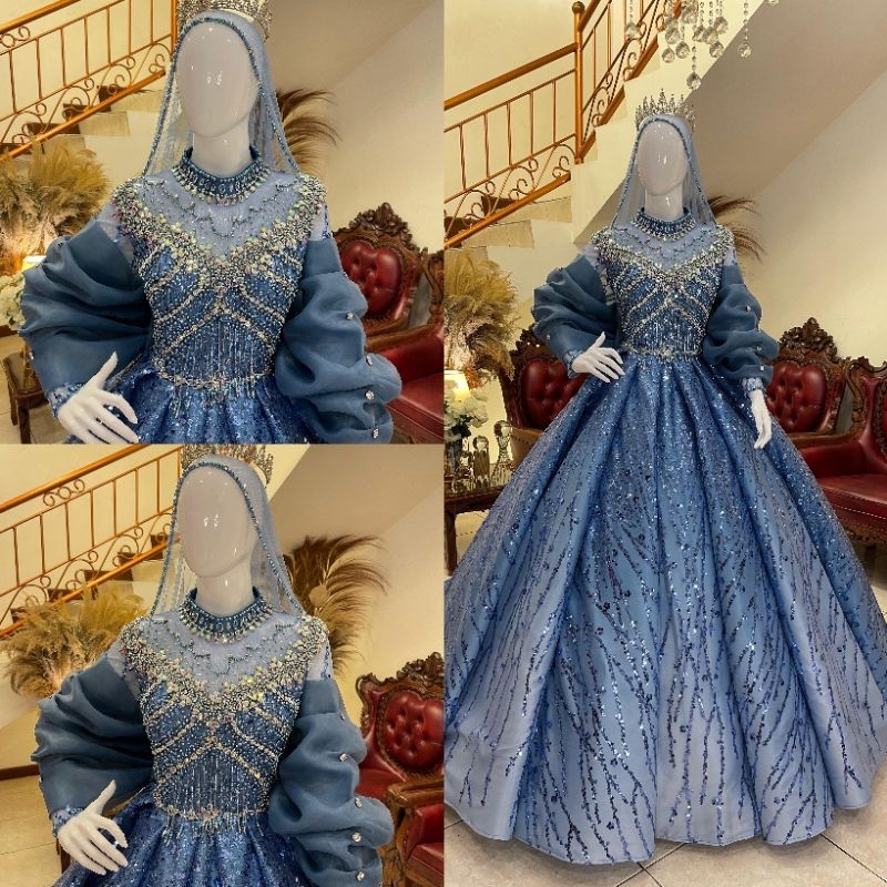 Jual gaun pengantin gradasi / gaun pengantin mewah / gaun gradasi ...