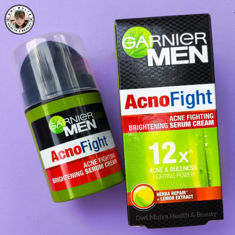 Jual Garnier Men Acno Fight Acne Fighting Whitening Serum Cream Skin Care - 40ml | Shopee Indonesia