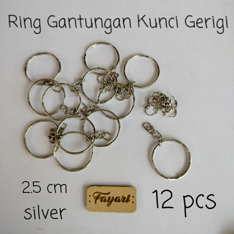 Jual Ring Gantungan Kunci Gerigi - 2.5 cm ( 12 pcs) | Shopee Indonesia