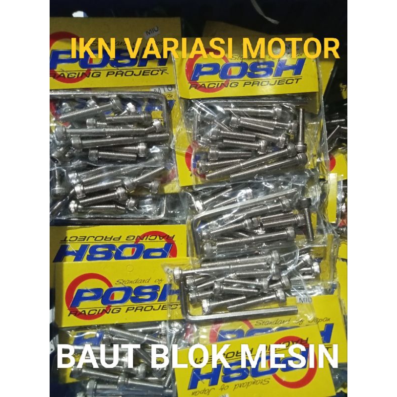 Jual Promo Baut Blok Mesin Untuk Motor MIO, BEAT, VARIO, RX-KING, Baut ...