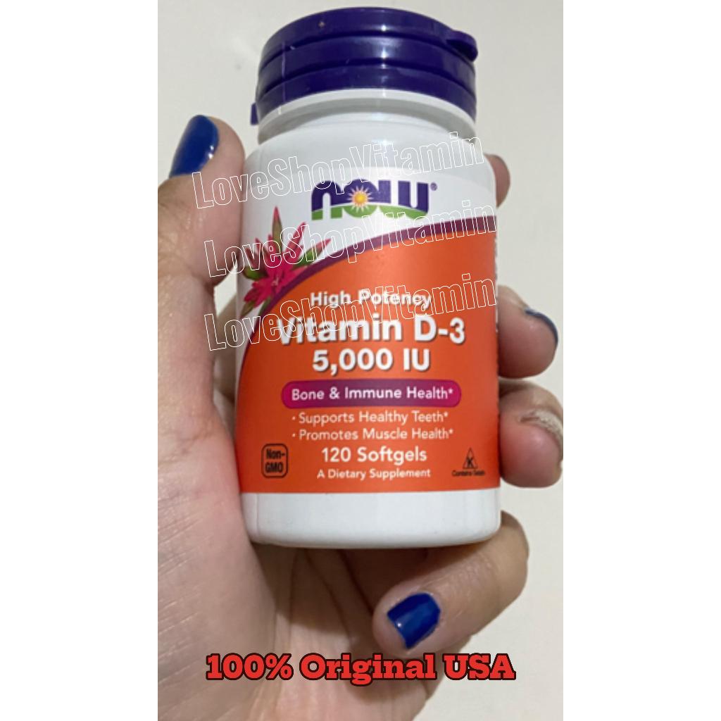 Jual Vitamin Now Foods D3 D 3 1000 2000 5000 10000 IU K2 Mk7 2000IU ...