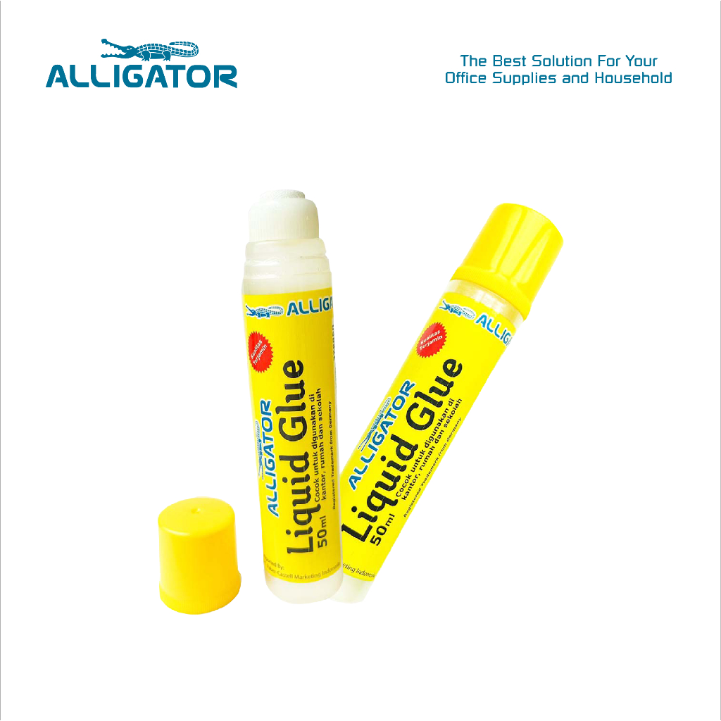 Jual Alligator Liquid Glue Lem Kertas 50 Ml | Shopee Indonesia