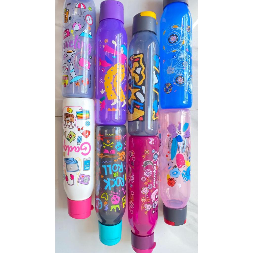 Jual ECO 500 ML MOTIF tutup flip Botol minum Tupperware | Shopee Indonesia