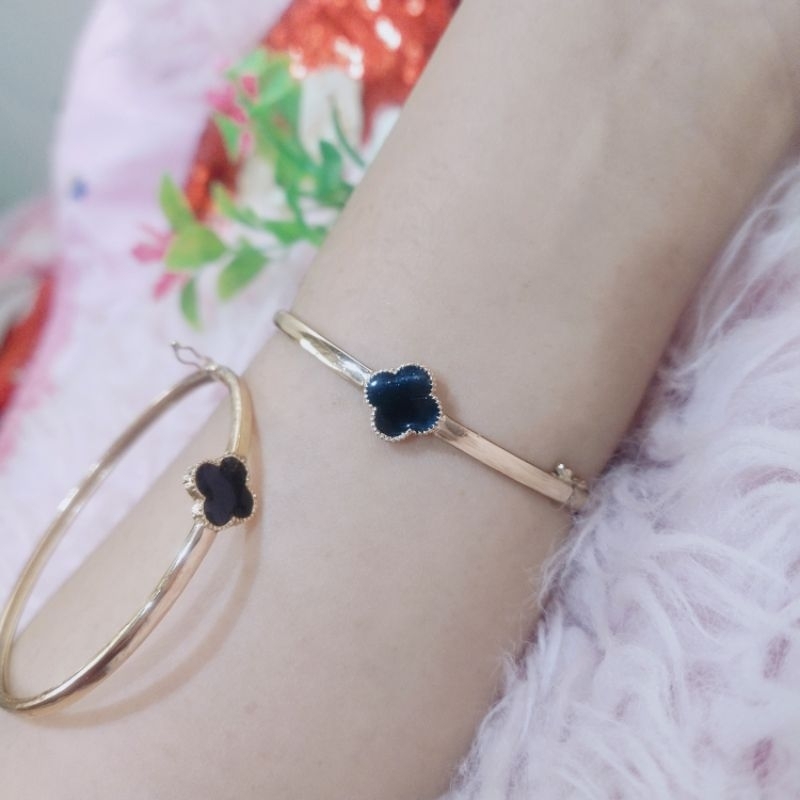 Jual SWASA Gelang Bunga Hitam CLOVER 99% Persis Mas Asli Semanggi Hitam ...