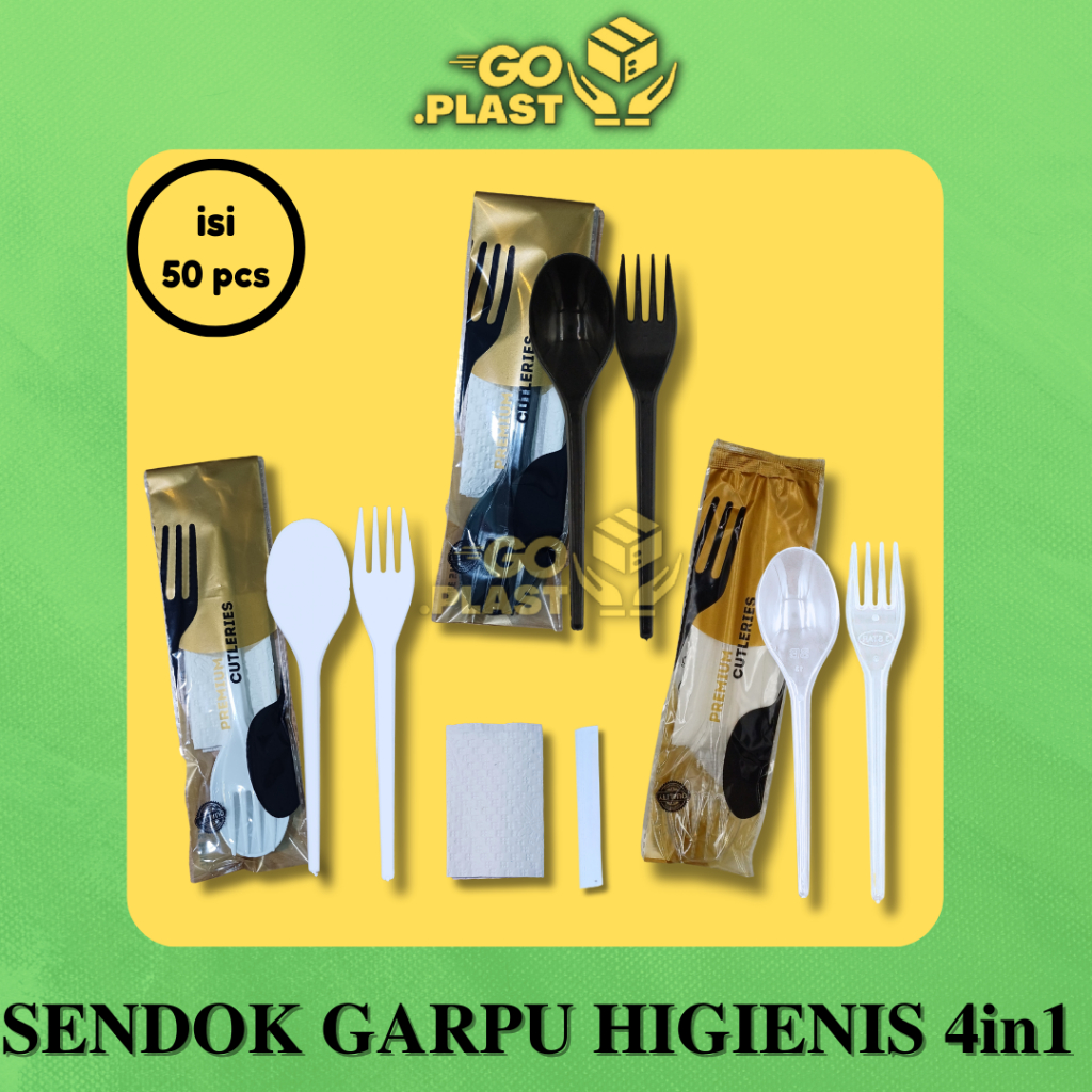 Jual [50PCS] SENDOK GARPU TISU TUSUK GIGI SET HIGIENIS | Shopee Indonesia