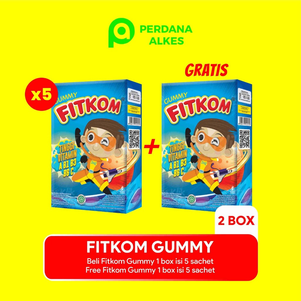 Jual Fitkom Gummy Multivitamin Anak Box Biru ( Buy 1 Get 1 Free ...