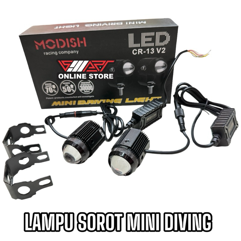 Jual LAMPU SOROT MINI LASER LED MINI DRIVING LASER ISI 2 PCS | Shopee ...