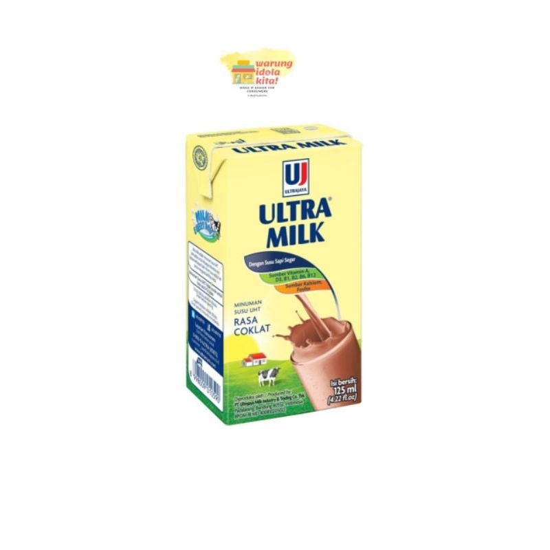 Jual Ultra milk rasa coklat ukuran 125ml isi 40 pcs ( khusus grab ...