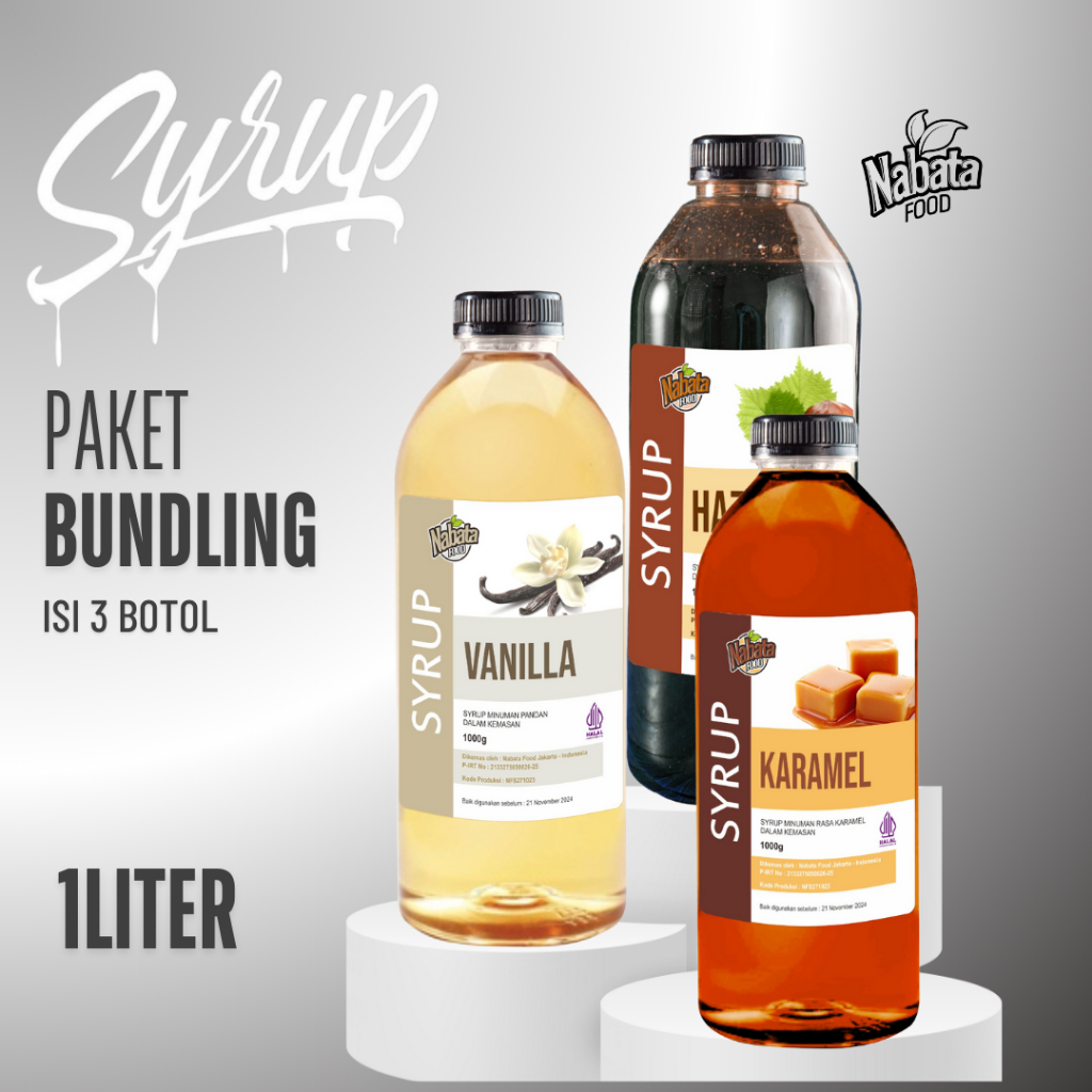 Jual Paket Bundling Spesial Sirup 1 liter | Syrup Nabata 1000ml 3 ...