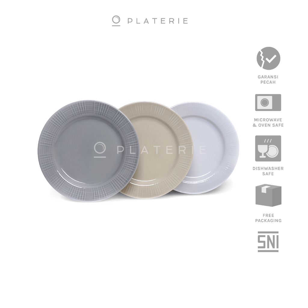 Jual PLATERIE Piring Keramik Dinner Plate 10 Inch / 26cm Geometric ...