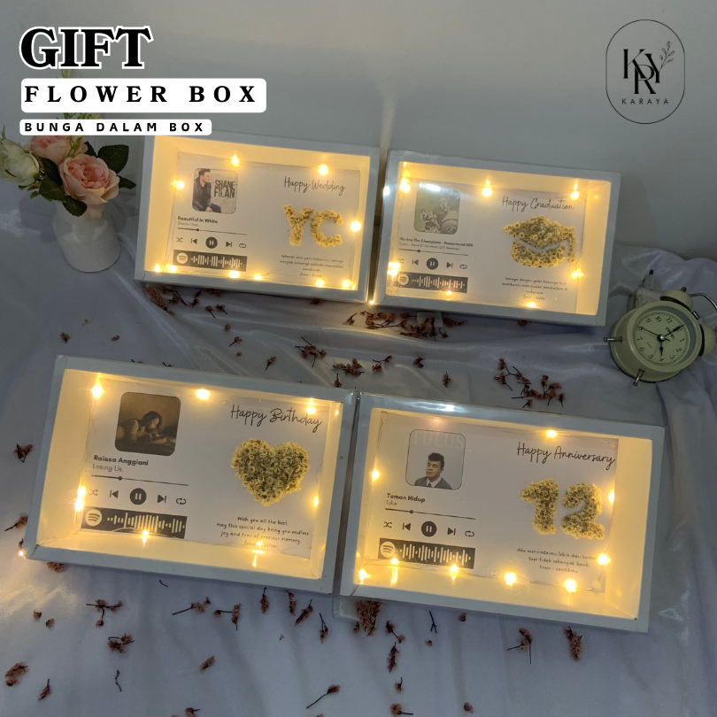 Jual Bingkai Flower Frame LED Kado Wisuda Kado Ulang Tahun Cewek Hadiah ...
