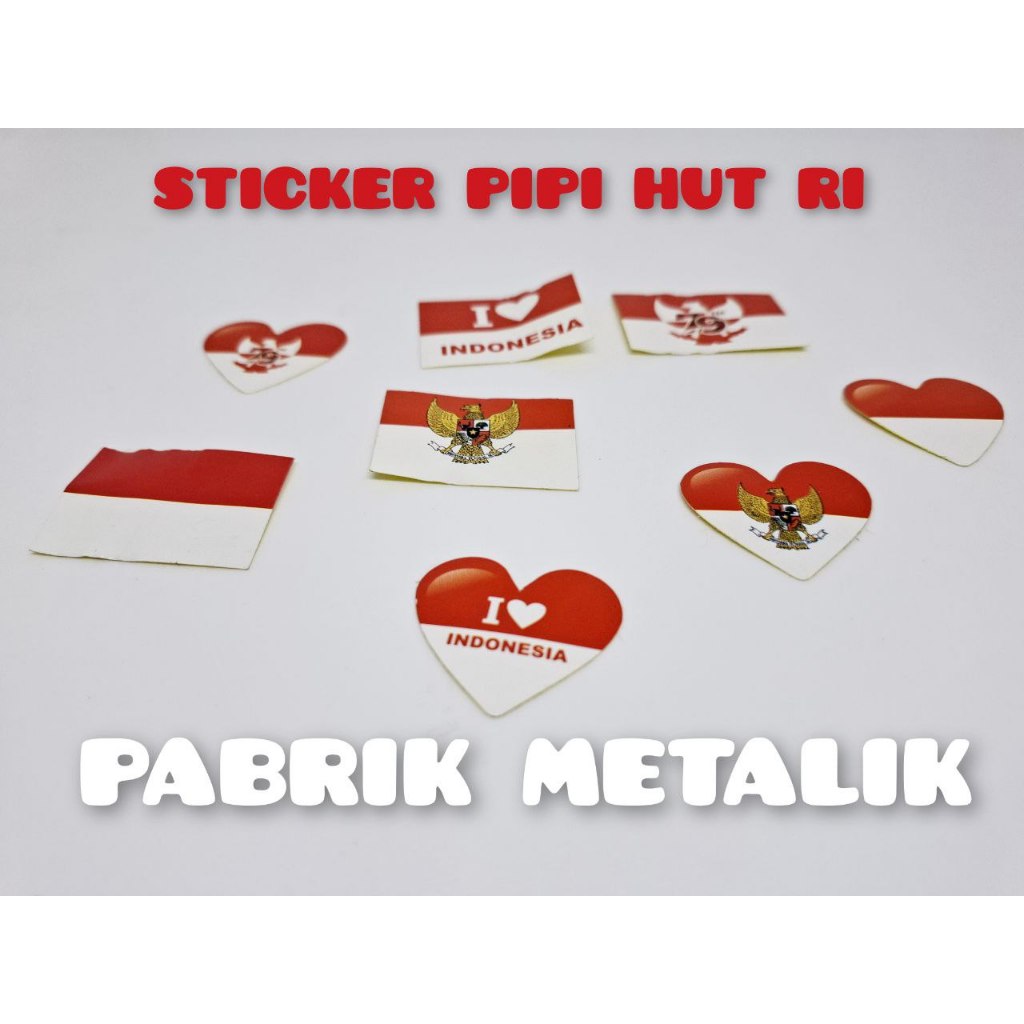 Jual Stiker Sticker Pipi HUT RI Dirgahayu Indonesia Hati Kotak Satuan ...