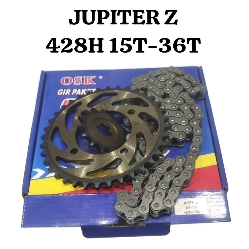 Jual Gearset Gear Set Gear Paket Jupiter Z 428H-104L 15T-36T OSK ...