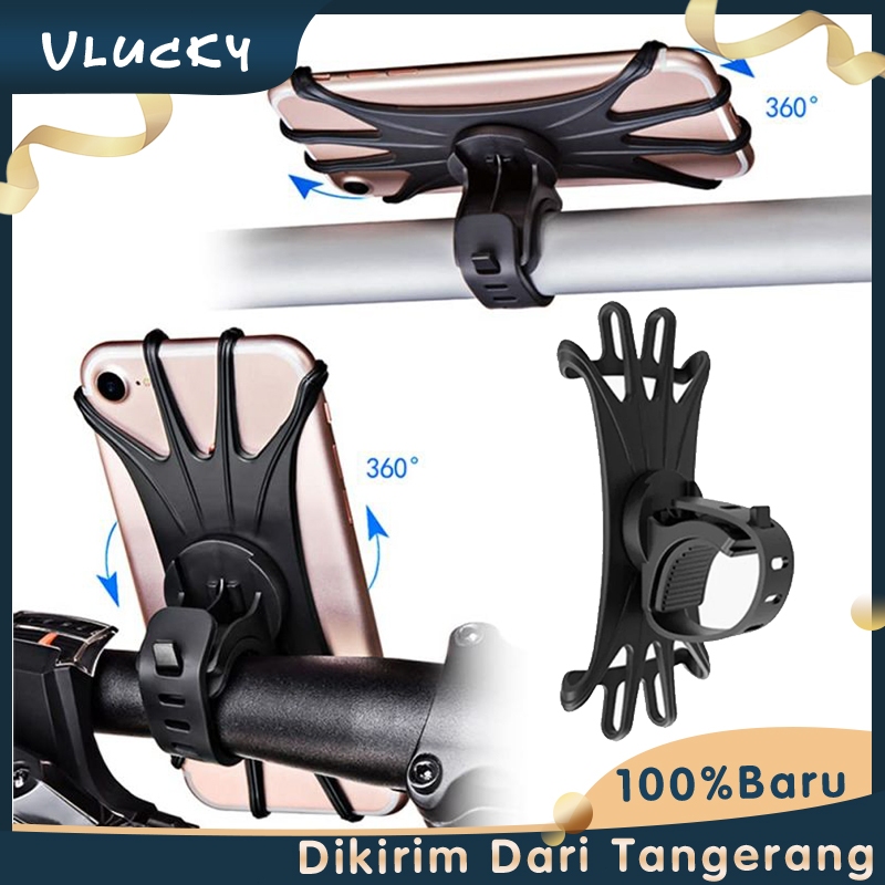 Jual Phone Holder Sepeda Moto Bicycle Phone Mount Holder 360 Derajat | Shopee Indonesia