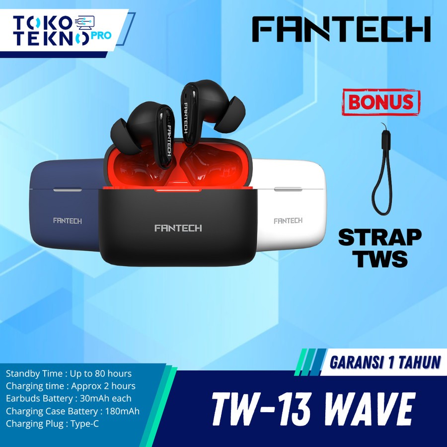 Jual Fantech TW13 / TW-13 Wave 13 True Wireless Earphone Bluetooth True Stereo Wireless | Shopee ...
