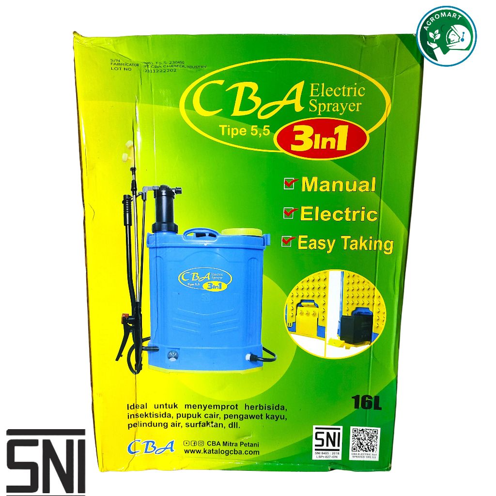 Jual Sprayer Elektrik Cba 3 in 1 Kapasitas 16 lt | Shopee Indonesia
