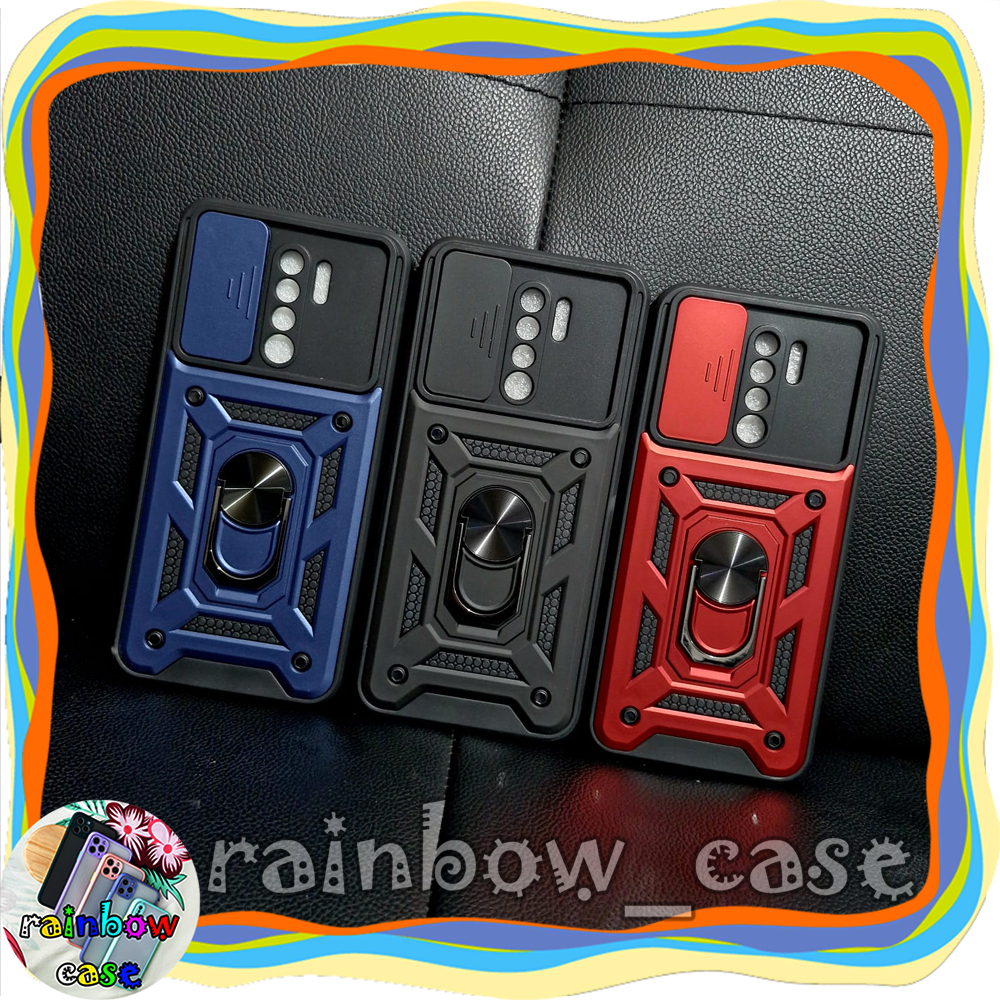 Jual XIAOMI REDMI 9 CASE TRANSFORMER 2 IN 1 SLIDE CAMERA RINGSTAND ...