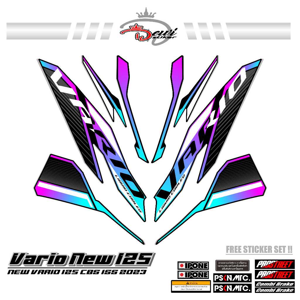Jual Striping vario new 125/ Motif 41/Sticker/Stock Decals/Set/Striping ...