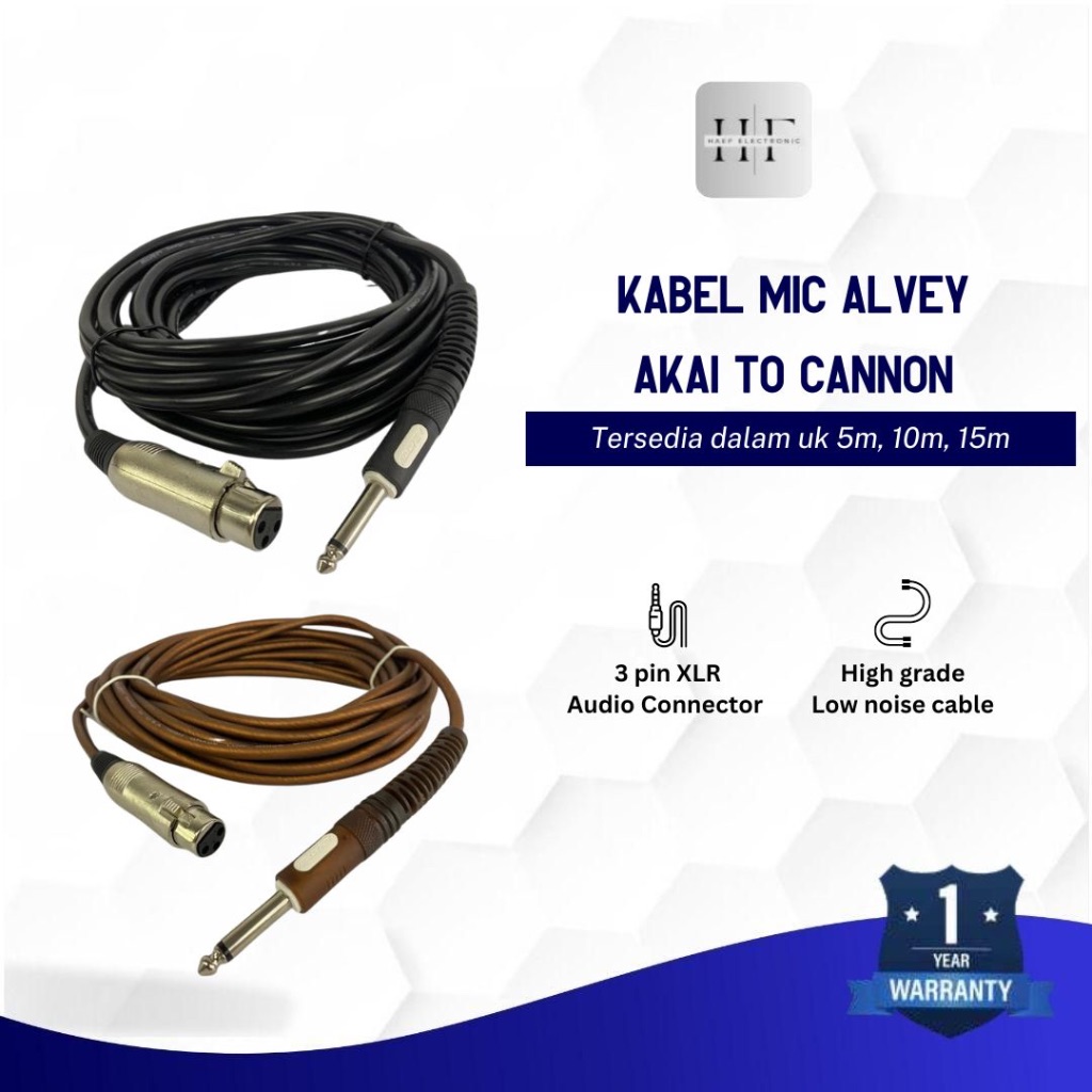 Jual Kabel Mic Akai To Cannon ALVEY Kabel Mic ,Kabel Microphone ALVEY ...