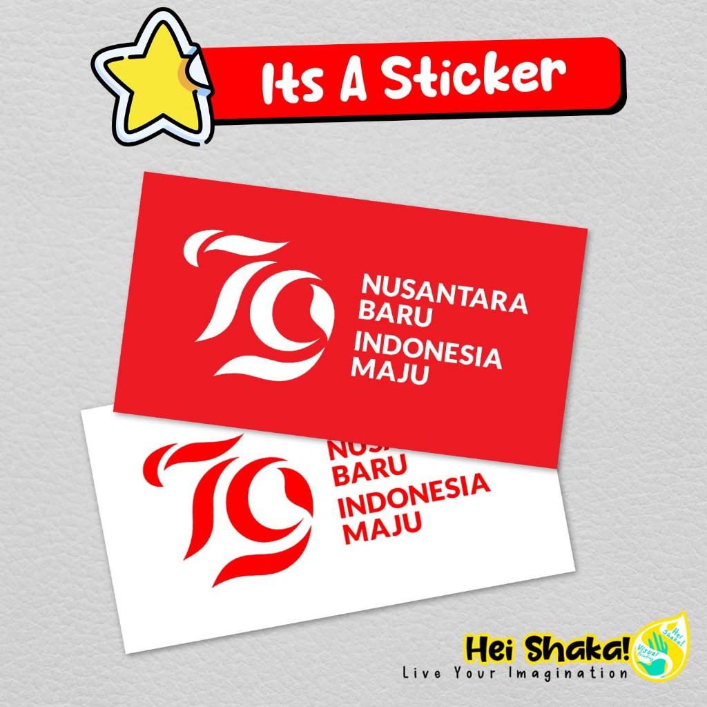 Jual Stiker HUT RI 79 Indonesia Dirghayu Sticker 17 Agustus Vinyl Anti ...