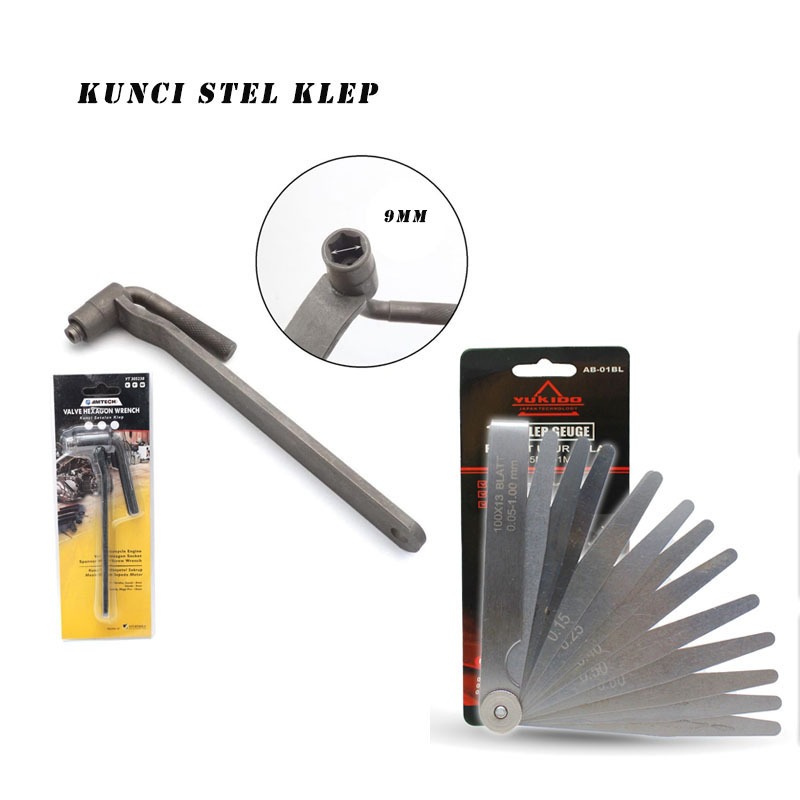 Jual PAKET Kunci Stel Klep L Motor HONDA 8 9 10 mm+Feeler Gauge,Atur ...