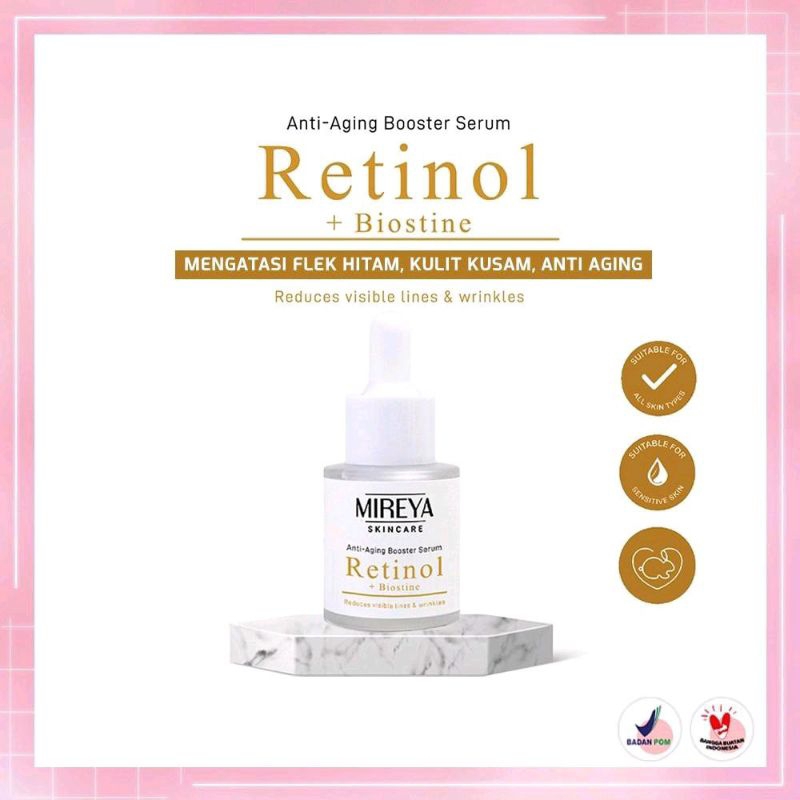 Jual Mireya Retinol Biostine Anti Aging Booster Serum - Retinol Serum With Vitamin E Niacinamide ...