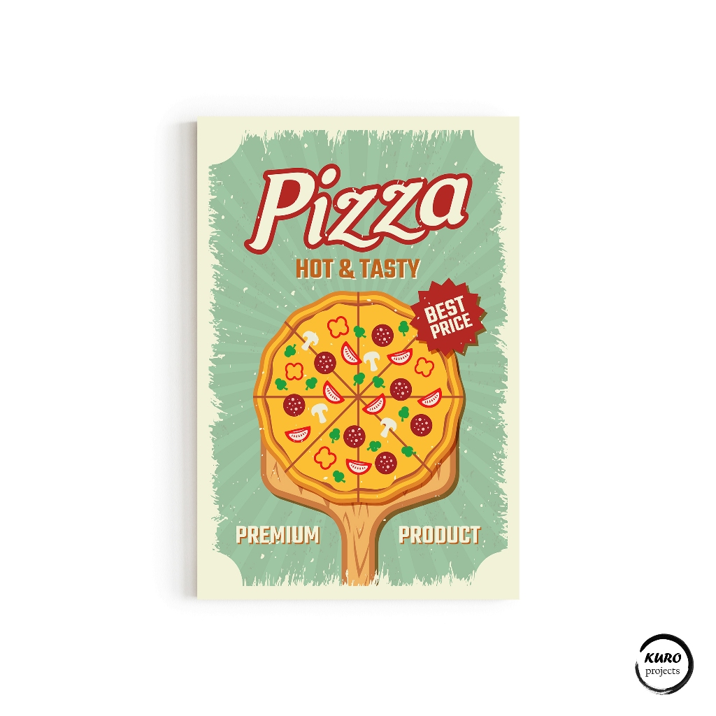 Jual Kuro Projects - Hiasan Dinding Dekorasi Cafe Pajangan Dapur Rumah Poster Pizza Retro 20x30 ...