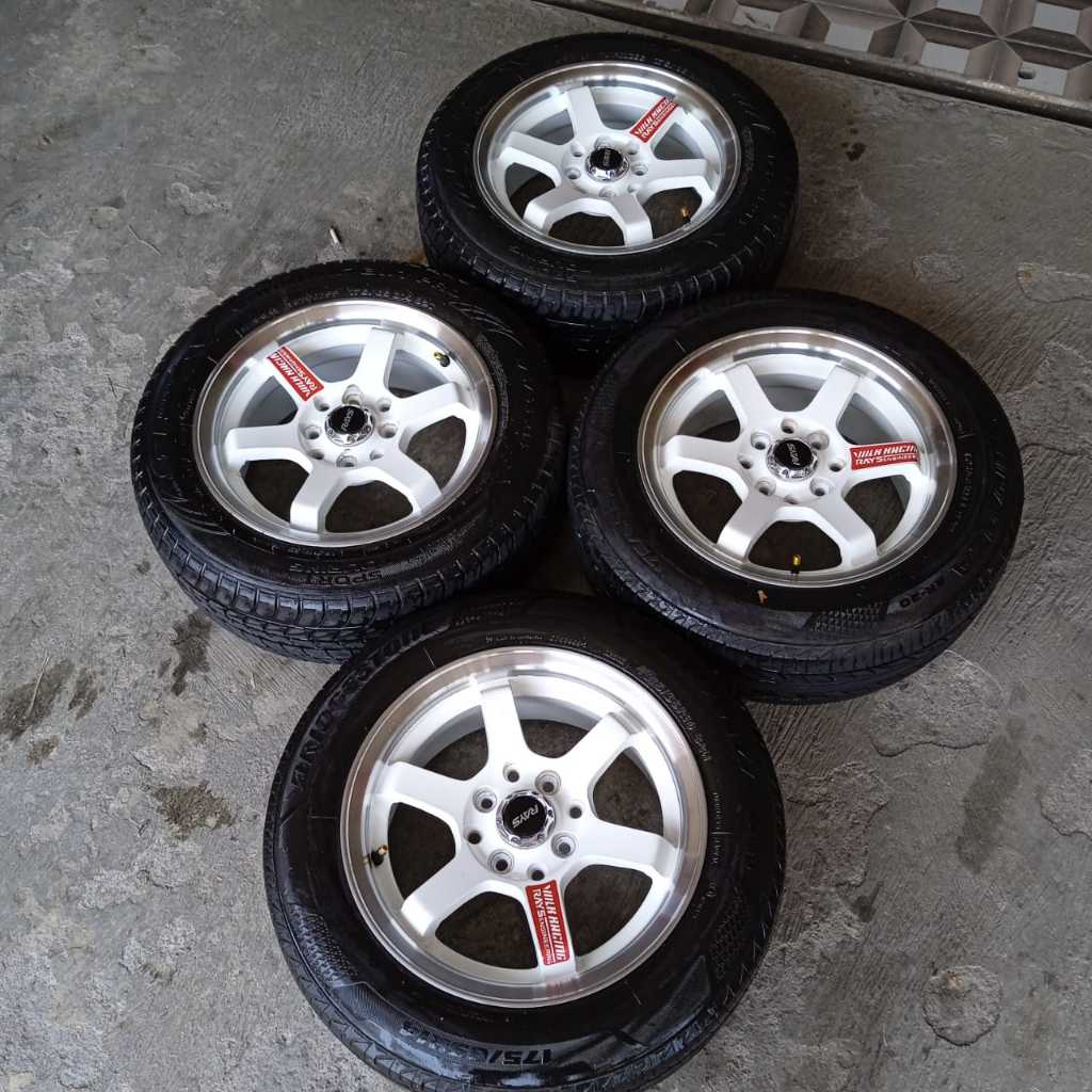 Jual VELG BARU TE37 R14 H8 BAN SEKEN Warna Putih Bibir polis | Shopee ...
