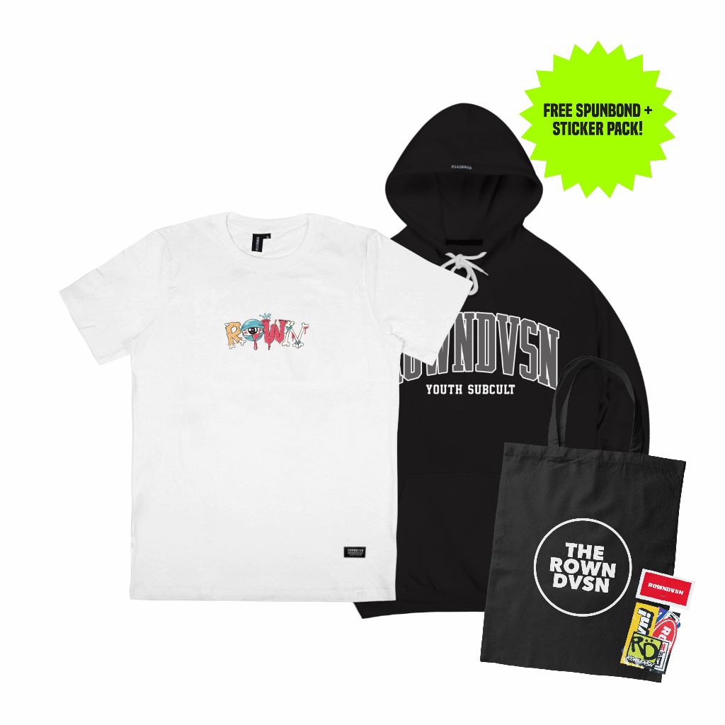 Jual Bundling Hoodie + T-Shirt 200RB [GRATIS STICKER PACK + TOTE BAG ...