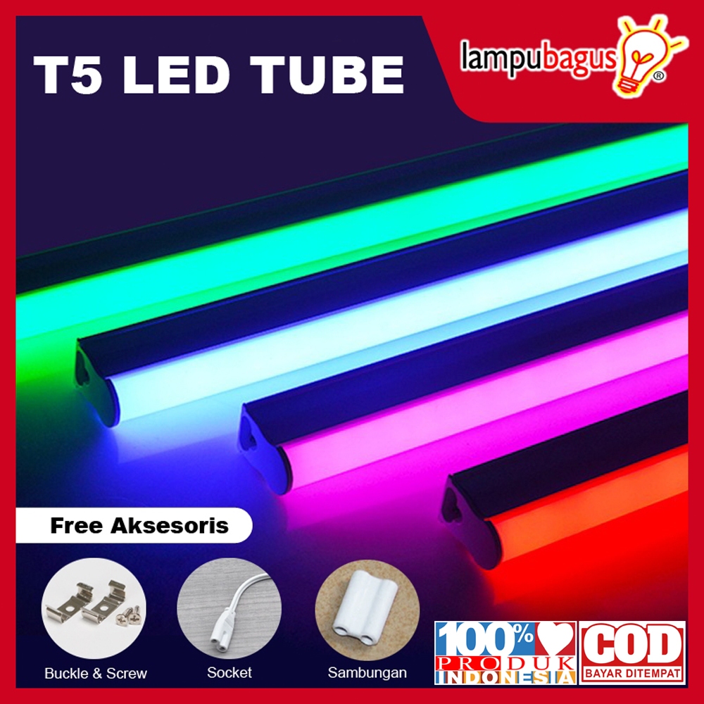 Jual Lampu TL Neon / Lampu T5 LED 30cm 60cm Warna Warni | Shopee Indonesia