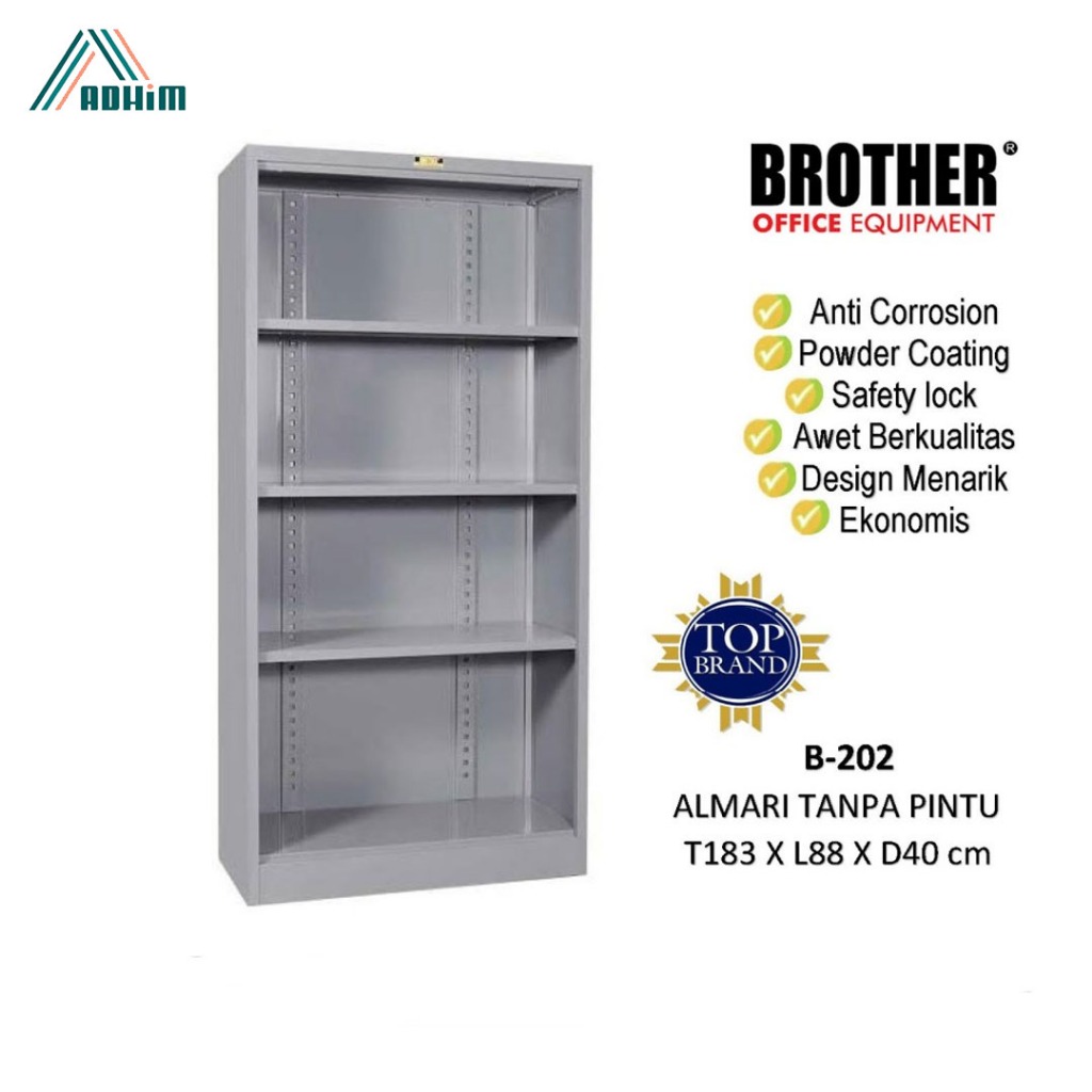 Jual Brother Lemari Arsip B 202 Lemari File Besi, Tanpa Pintu | Shopee ...