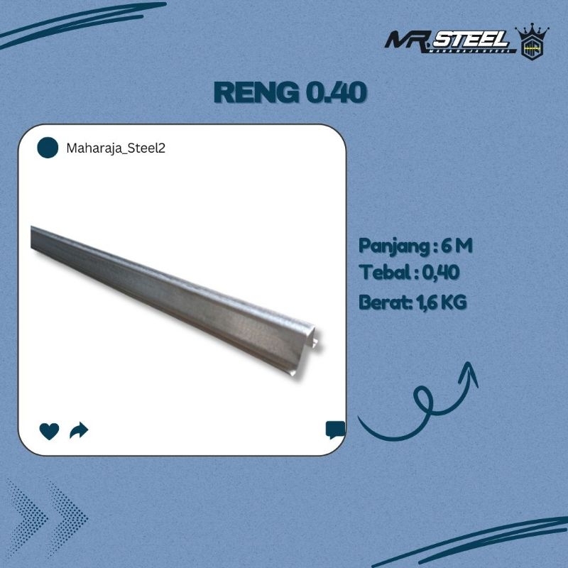 Jual Reng Baja Ringan 0.40 mm Rangka Atap | Shopee Indonesia
