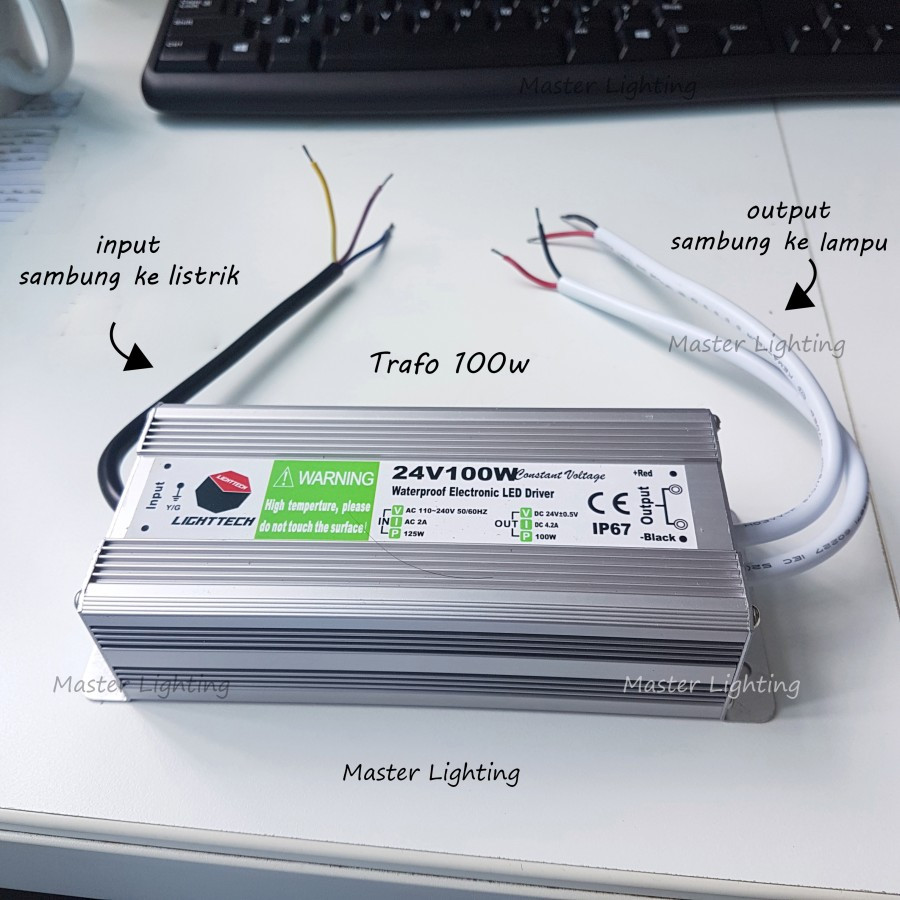 Jual Adaptor led 24v 100w waterproof power supply Trafo kolam ip67 ...