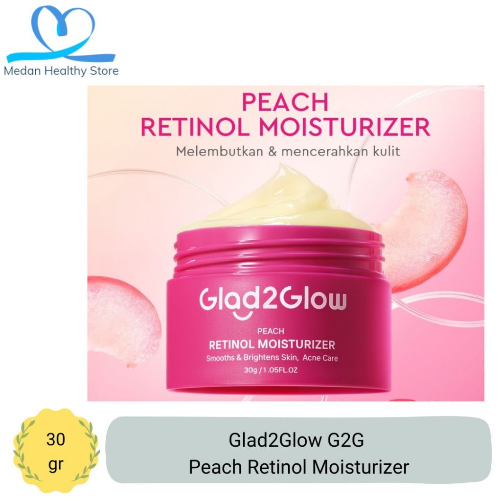 Jual GLAD2GLOW G2G PEACH Retinol Moisturizer 30 gram - Pelembab Wajah ...