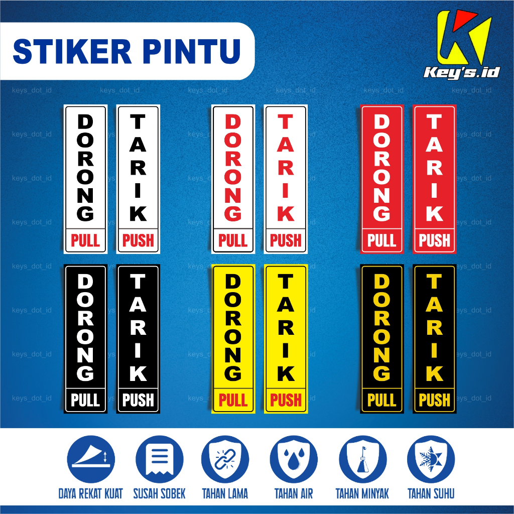 Jual STIKER PINTU TARIK DORONG PUSH PULL, STIKER SIGN PINTU PUSH PULL ...