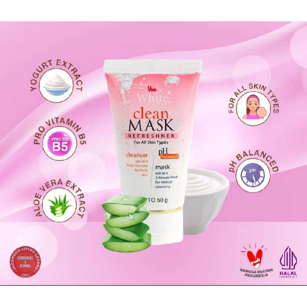 Jual Viva Clean & Mask for All Skin Type with Pro VIT B5, Extract ...
