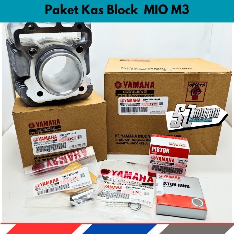 Jual Paket Kas Block Cylinder Piston Set YAMAHA Mio M3 Mio S Z GT 125 Fino 125 X-RIDE 125 B5D ...