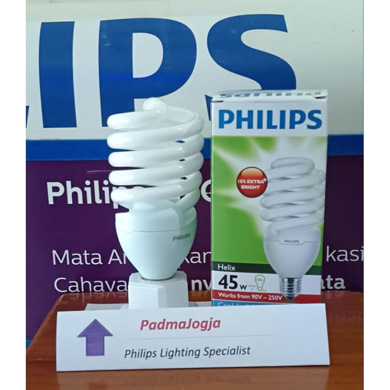 Jual Lampu Philips Helix 45 Watt, 35 Watt Spiral Tornado | Shopee Indonesia