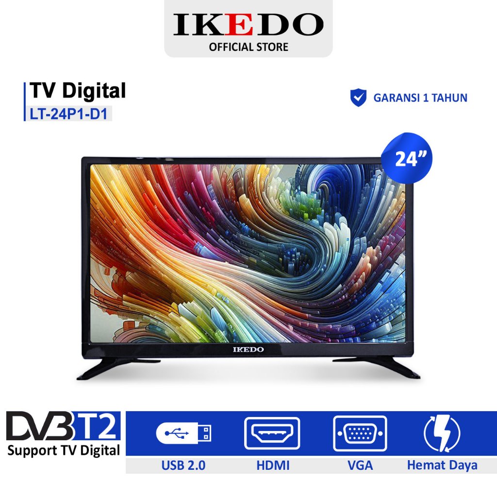 Jual IKEDO TV LED Digital 24 inch LT-24P1-D1 FULL HD | Shopee Indonesia