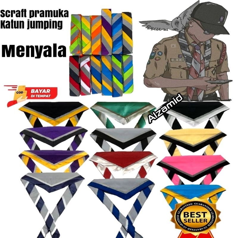 Jual Scraf pramuka 31 warna bahan jumping polos terbaik / scraft ...