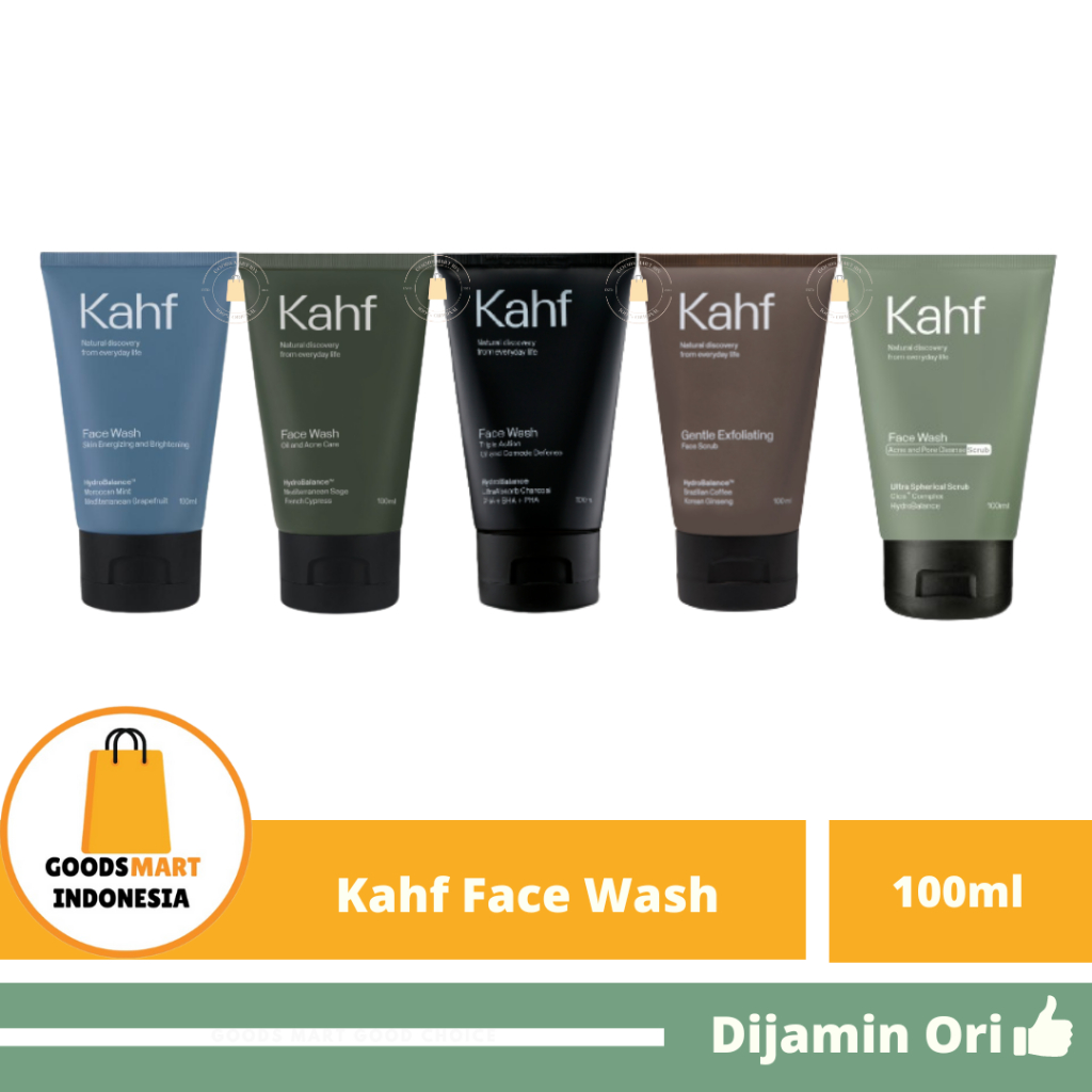 Jual Kahf Face Wash Scrub 100ml Sabun Muka Pria | Oil and Acne Care ...