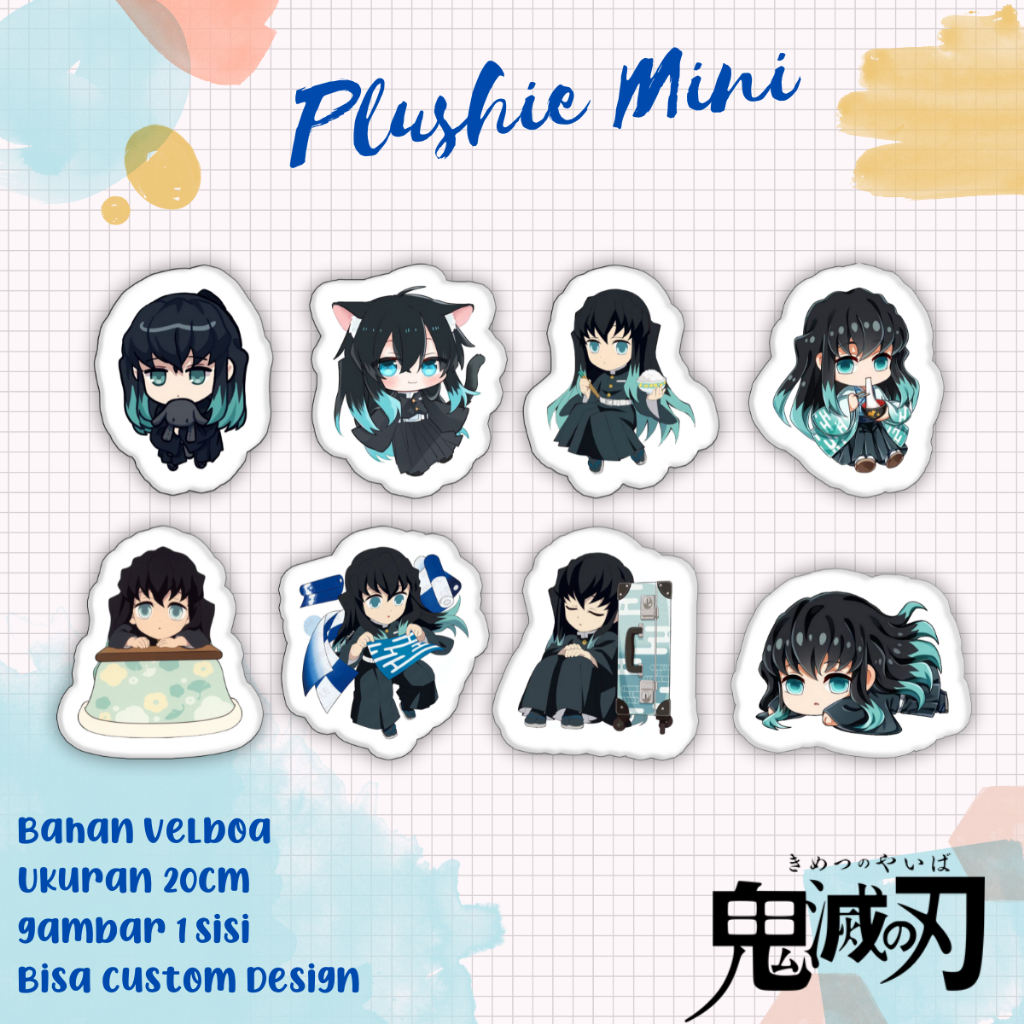 Jual Boneka plushie mini muichiro anime kimetsu no yaiba / demon slayer ...