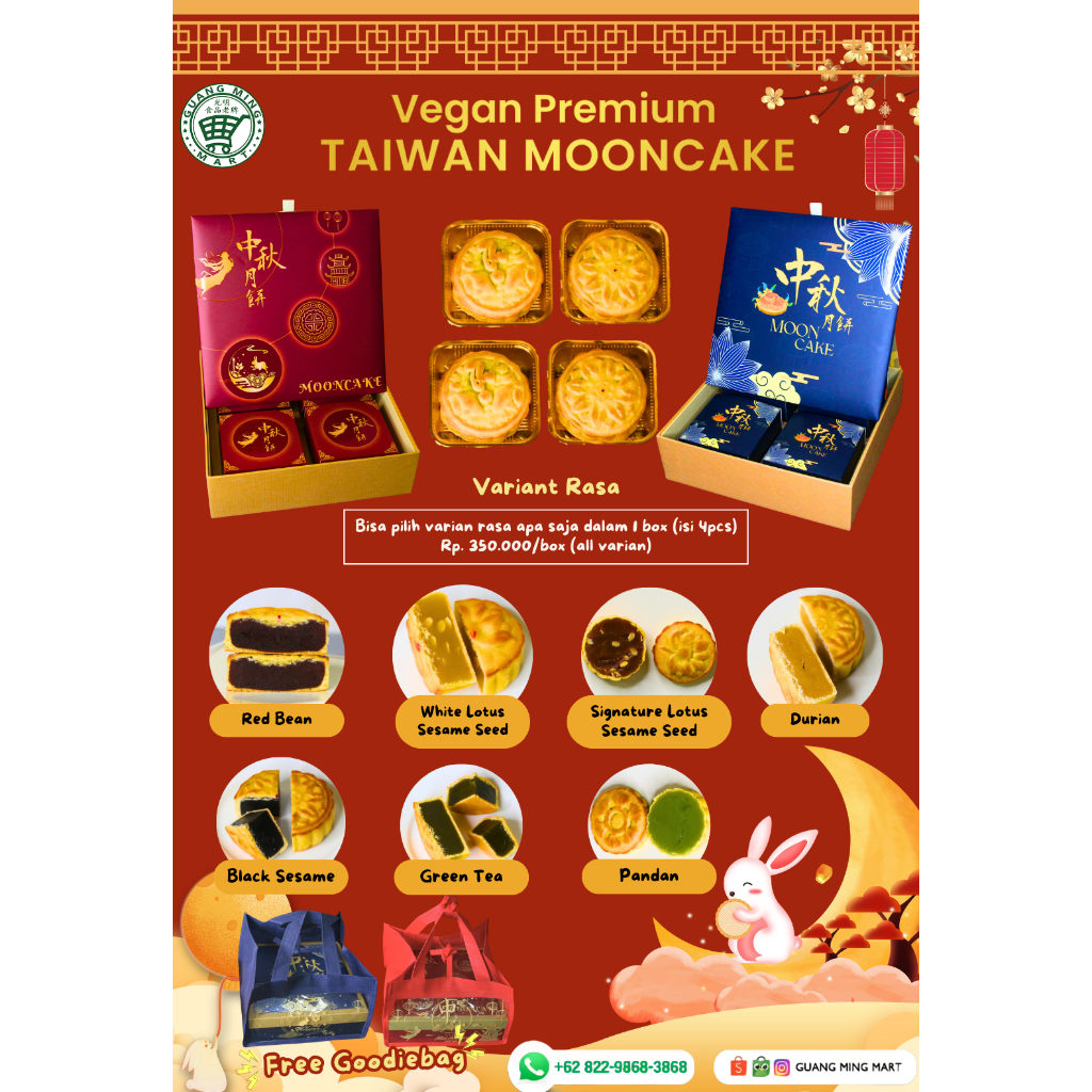 Jual Taiwan Mooncake Premium Vegan | Paket Kue Bulan Khas Taiwan Vegan ...