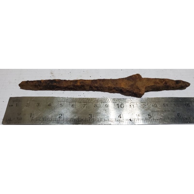 Jual 1 biji pusaka pedang 16cm kuno temuan tanah untuk koleksi,dll ...