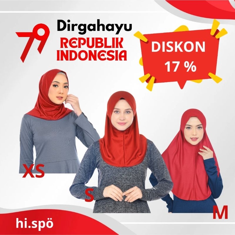 Jual PROMO hijab sport MERAH | Shopee Indonesia