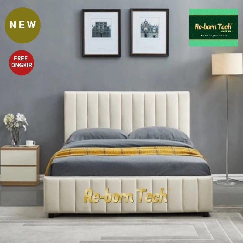Jual Re Born Tech Dipan Headboard Knockdown Tempat Tidur Modern