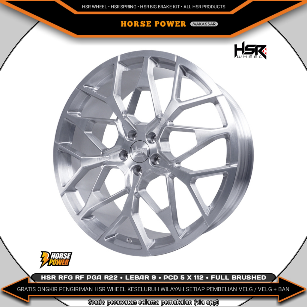 Jual Velg R22 • Mobil 5 Baut Roda • Single Pcd 5 x 112 • Hsr Rfg Rf Pga ...